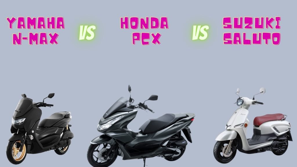 Komparasi Yamaha N-Max Vs Honda PCX Vs Suzuki Saluto - Autos.id