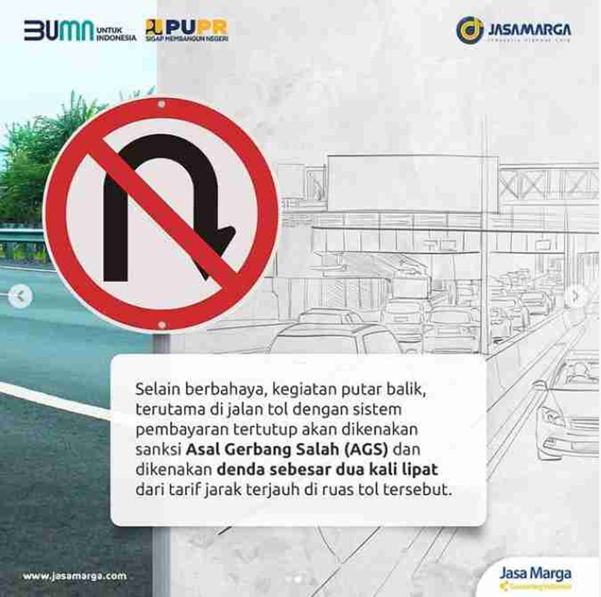 Awas! Pelanggaran Putar Balik di Jalan Tol Berpotensi Dikenai Denda ...