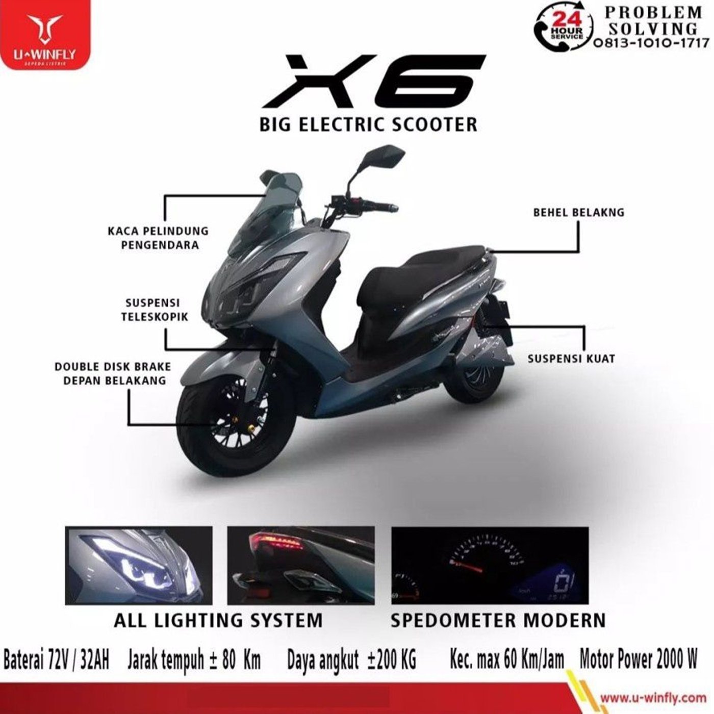 Mengenal Motor Listrik Uwinfly X6: Spesifikasi dan Harganya • SoPasti.Com